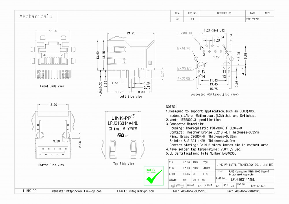 LPJG16314A4NL datasheet page 2