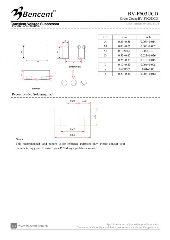 BV-F603UCD datasheet page 4