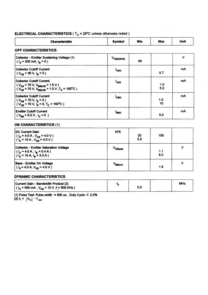 MJE3055T datasheet page 2