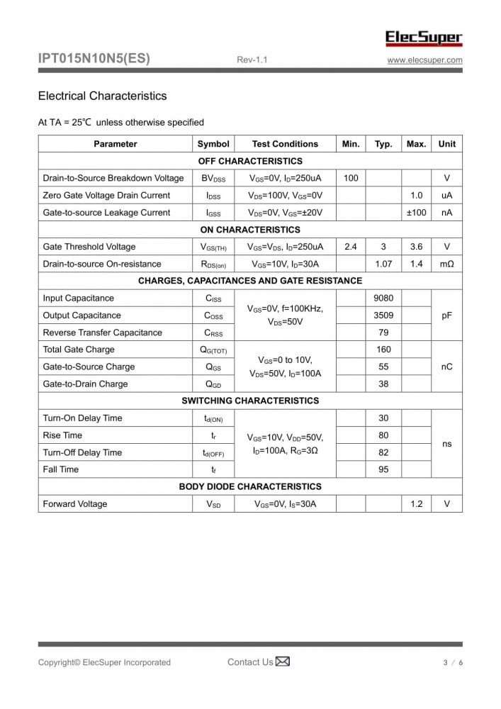 IPT015N10N5(ES) datasheet page 3