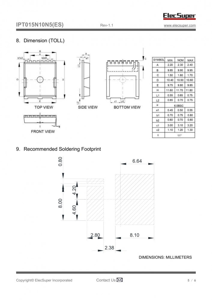 IPT015N10N5(ES) datasheet page 5