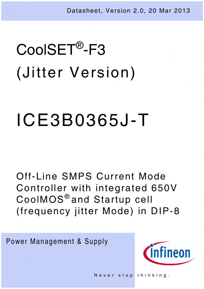 ICE3B0365J-T datasheet page 1