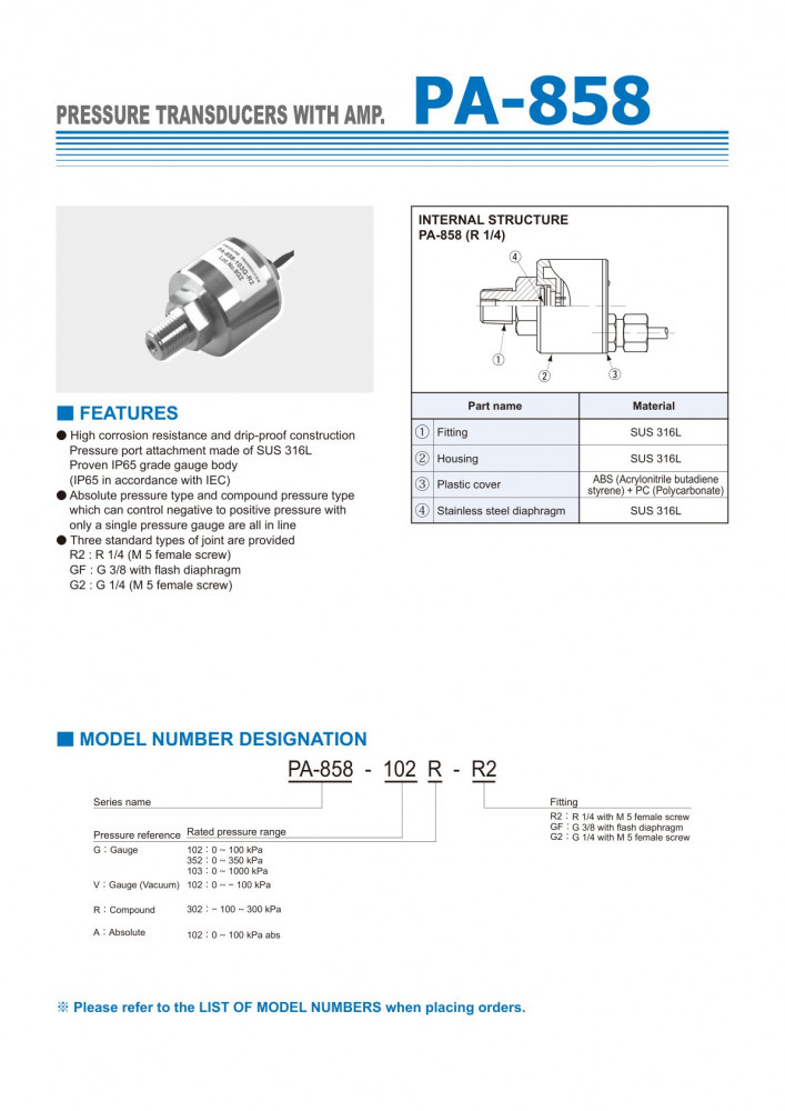 PA-858 technical document page 1