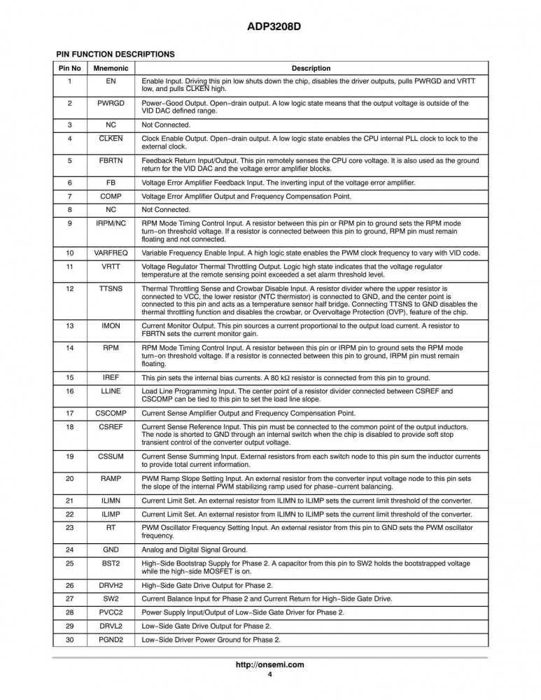 ADP3208D datasheet page 4