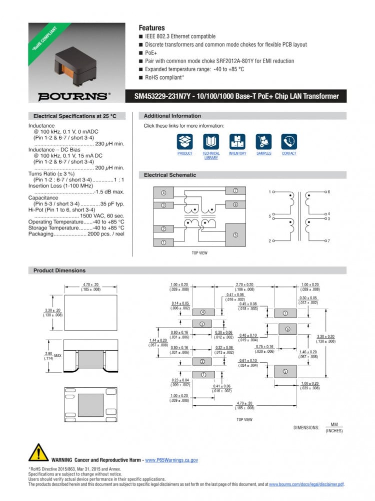 SM453229-231N7Y datasheet page 1