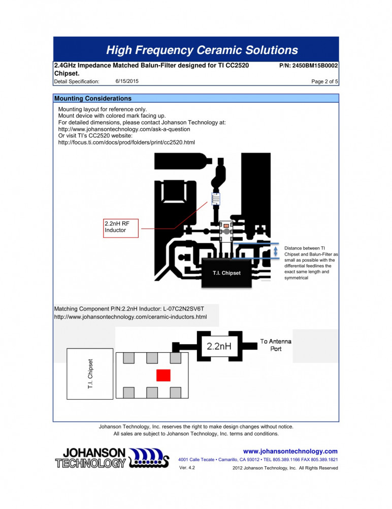 2450BM15B0002E datasheet page 2