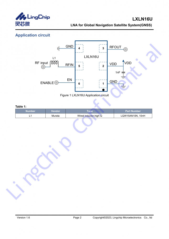 LXLN16U datasheet page 3