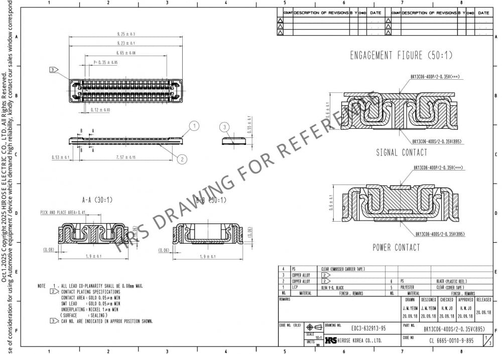 HRS BK13C06-40DS/2-0.35V(865) document page 1