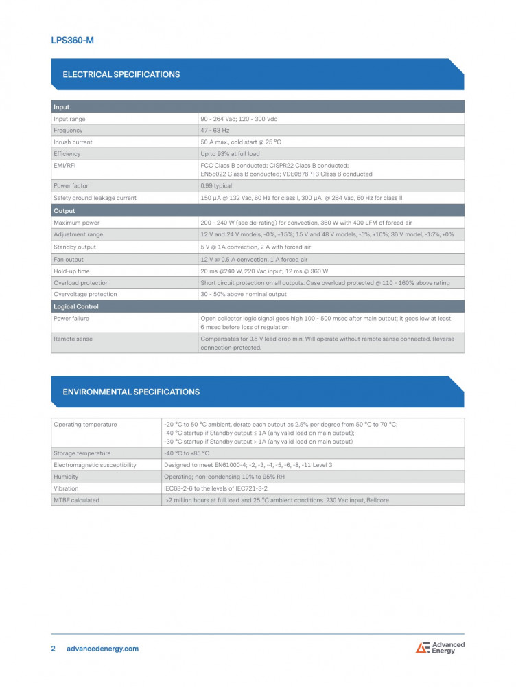 LPS360-M datasheet page 2
