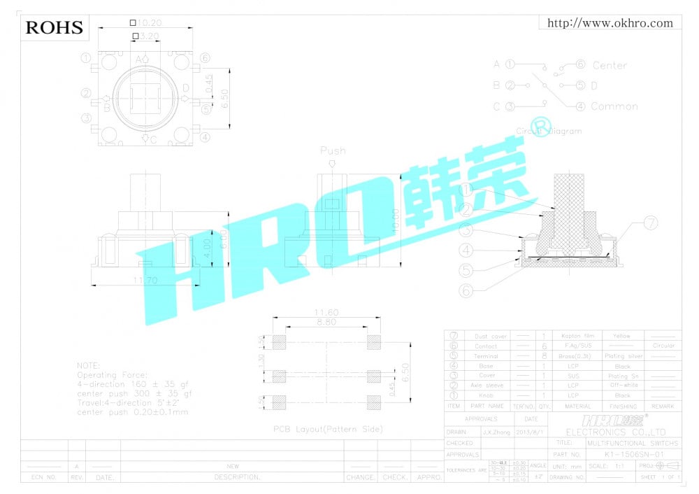 K1-1506SN-01 technical document page