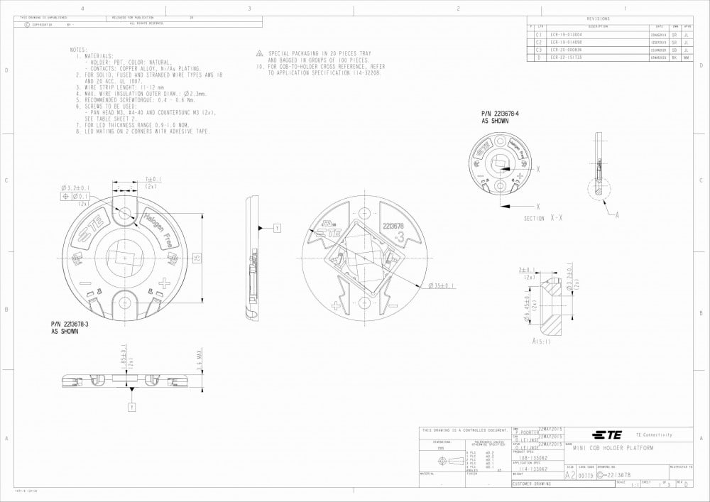 TE Connectivity 2213678-3 drawing page 1