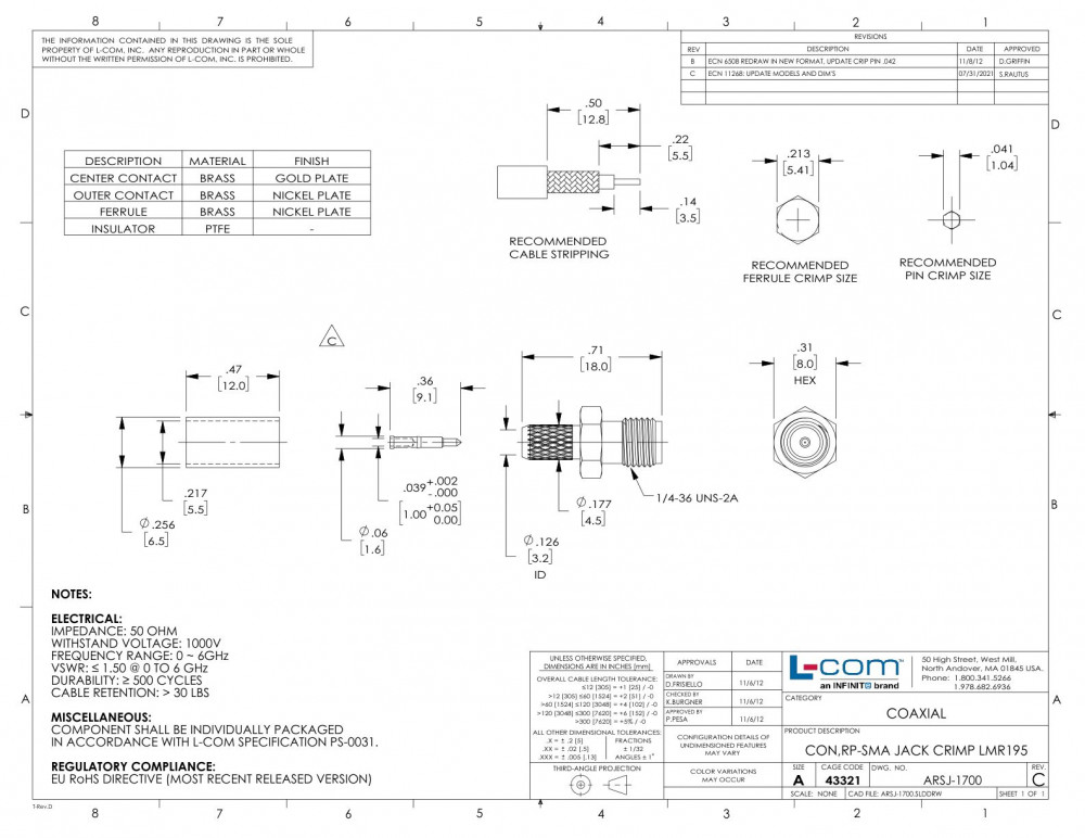 ARSJ-1700 technical document preview