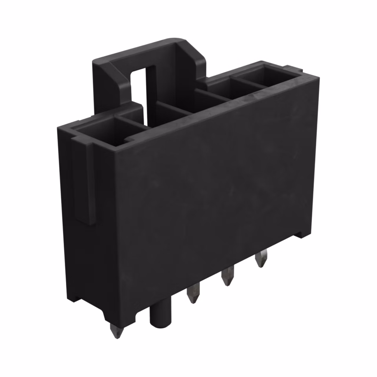 Ultra-Fit Vertical Header, 3.50mm Pitch, Single Row, 5 Circuits, with Kinked Pins, 0.76µm Gold (Au) Plating, Glow-Wire Capable, Black for sale