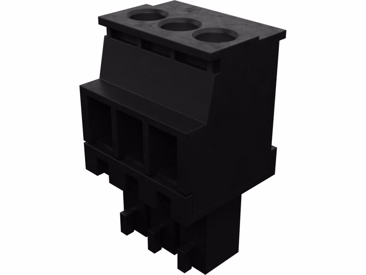3.50mm Pitch Eurostyle Vertical Plug, with Reverse Imprinting, Front Wire Entry, Black, 3 Circuits for sale