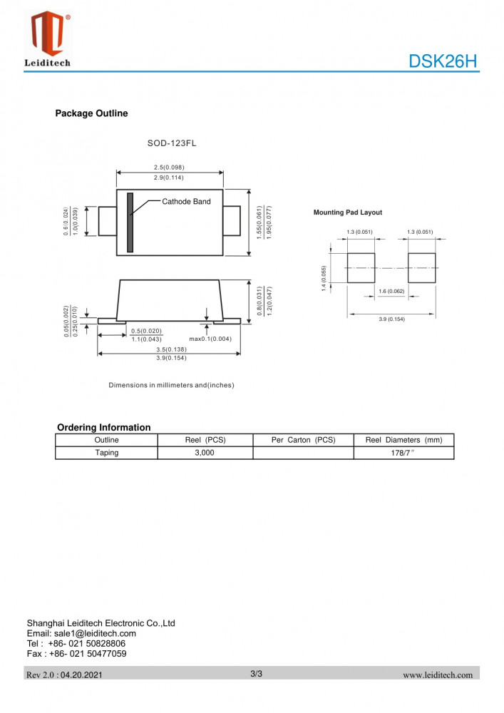DSK26H datasheet page 3