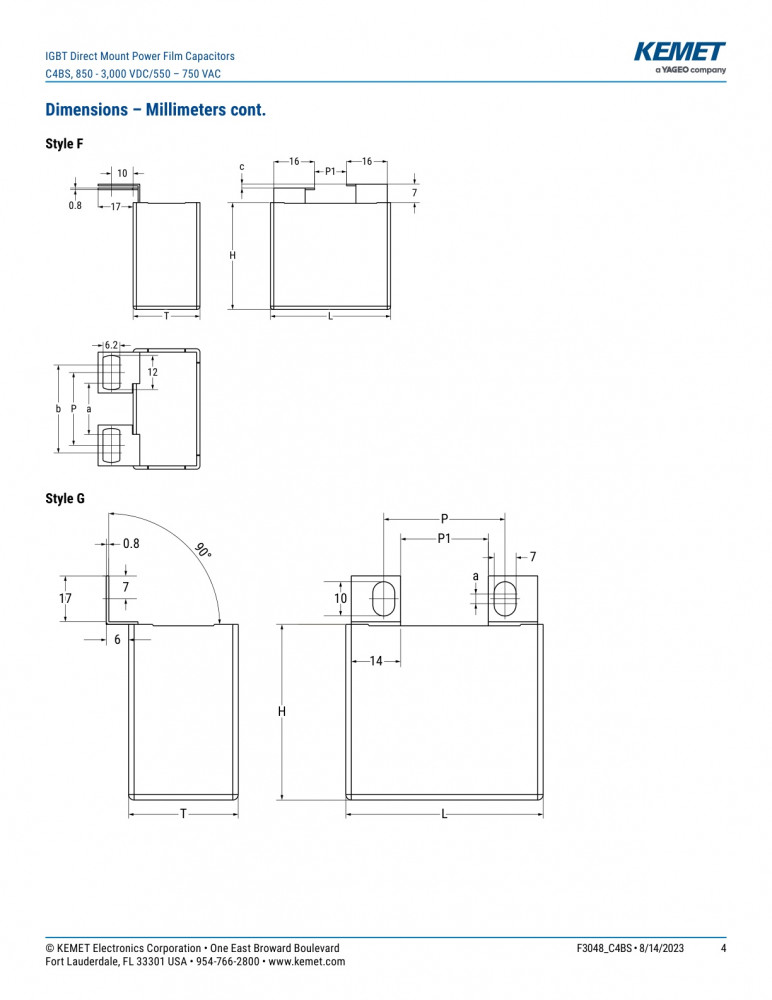 KEMET C4BS datasheet page 4
