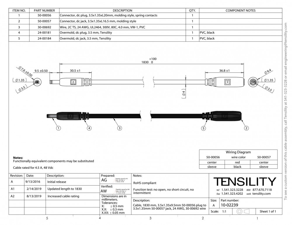 Technical drawing image for Tensility International model 10-02239