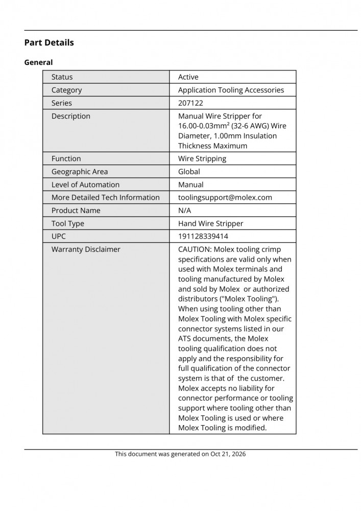 MOLEX 638171100 tooling document preview, page 2