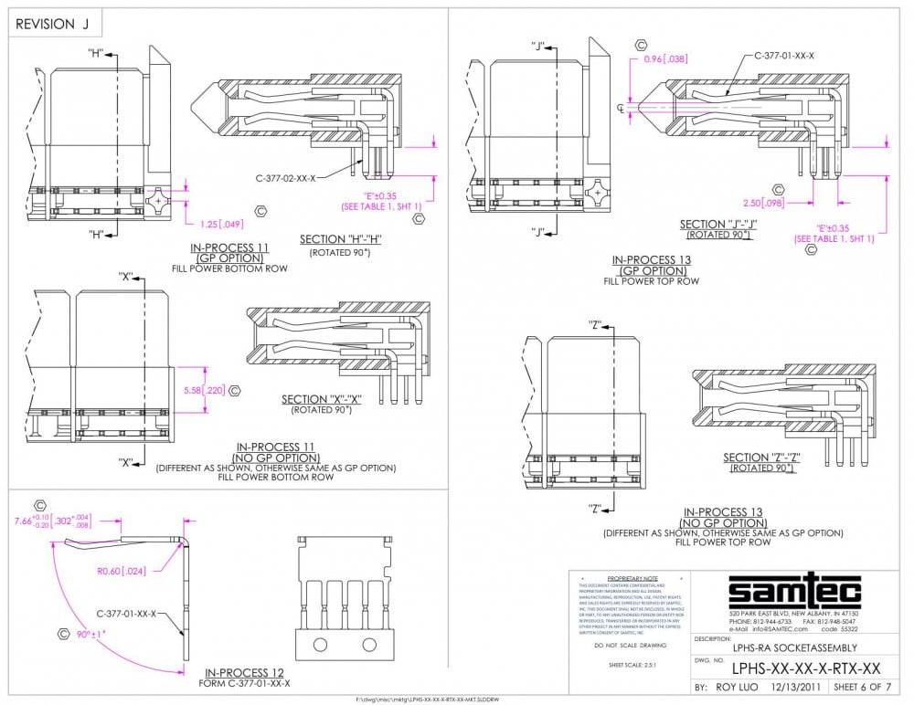 Samtec LPHS drawing page 6