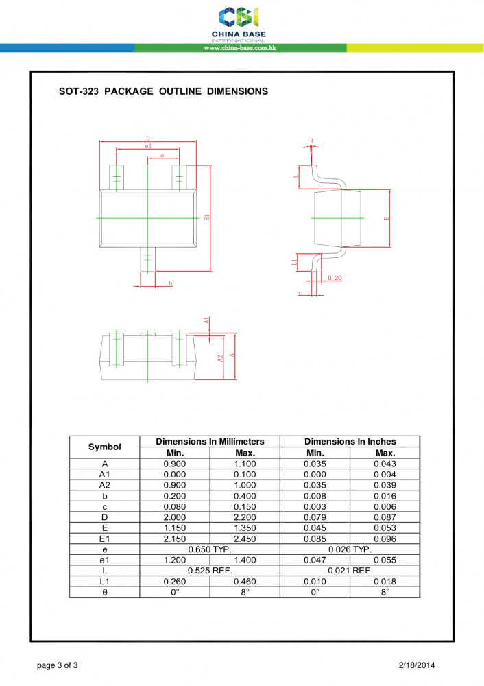 CBI BAT54CW datasheet page 3