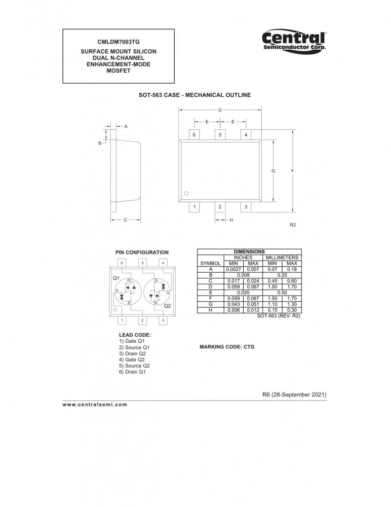 CMLDM7003TG datasheet page 2