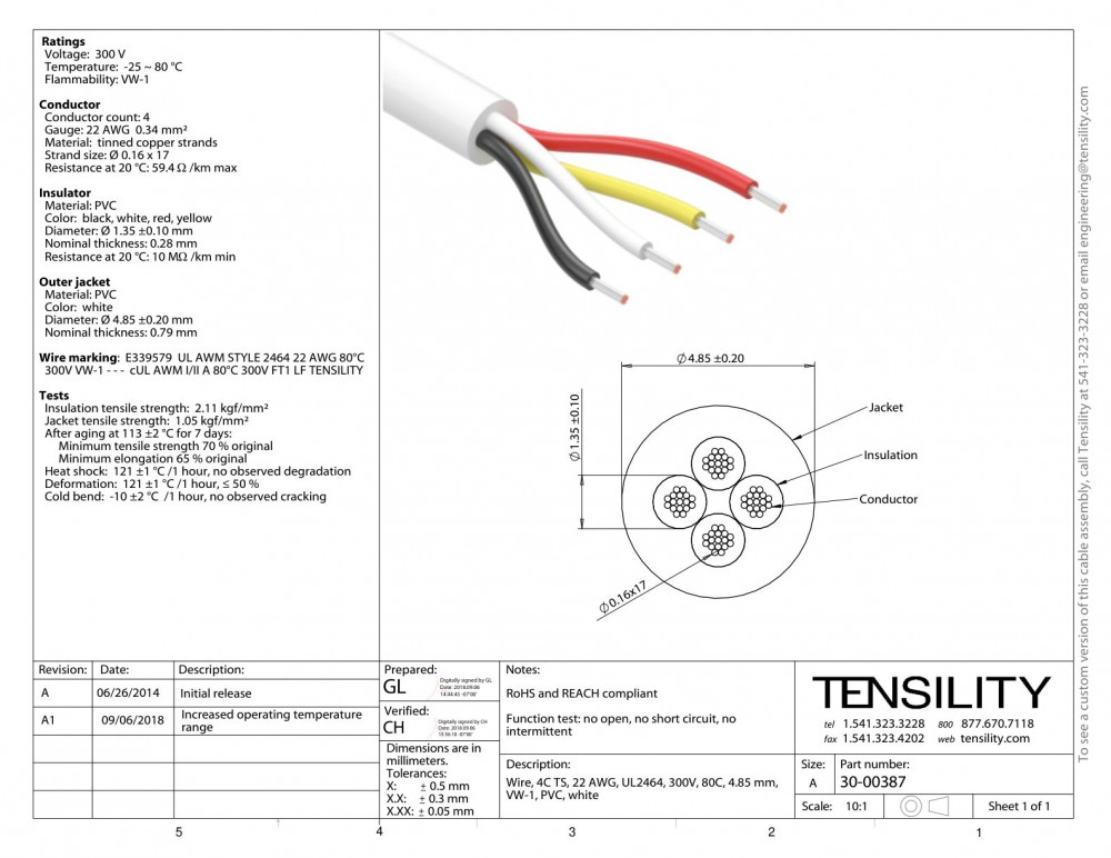 Tensility 30-00387 specification drawing preview