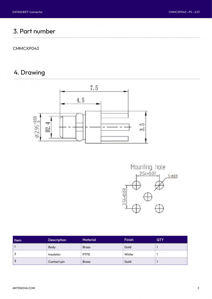 CMMCXP043 datasheet page 3