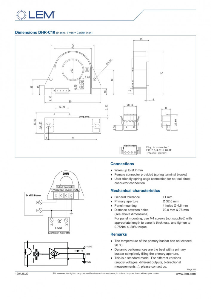 DHR 100 C10 datasheet page 4