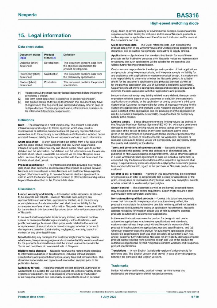 BAS316 datasheet page 9