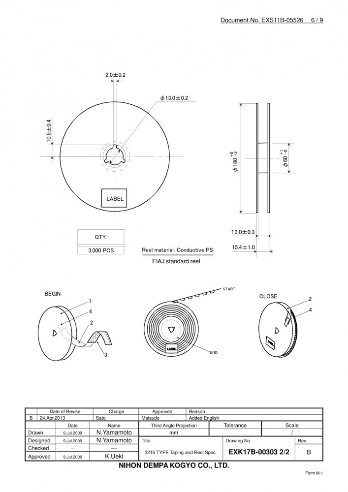 NX3215SA taping drawing page 2