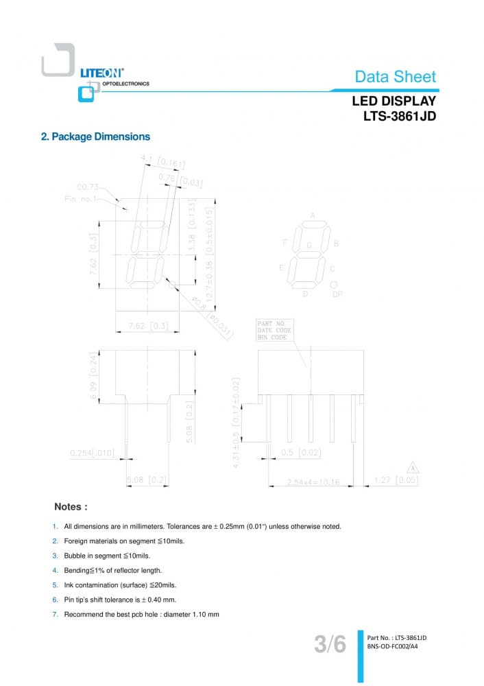 LTS-3861JD datasheet page 4