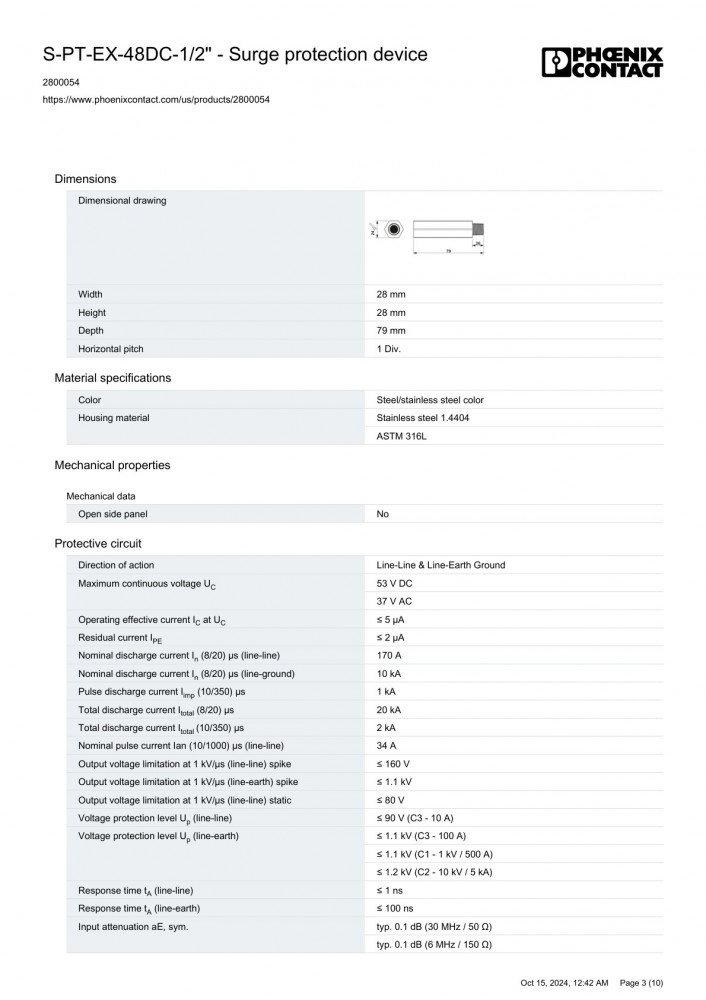 Phoenix Contact 2800054 technical document page 3