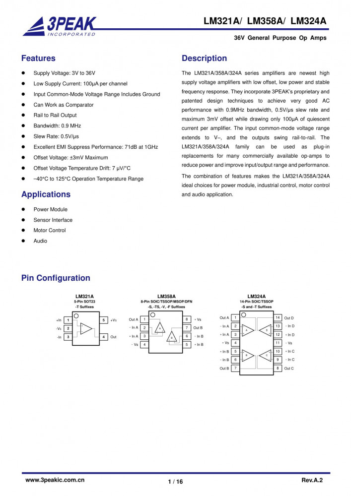LM324A-SR datasheet page 1
