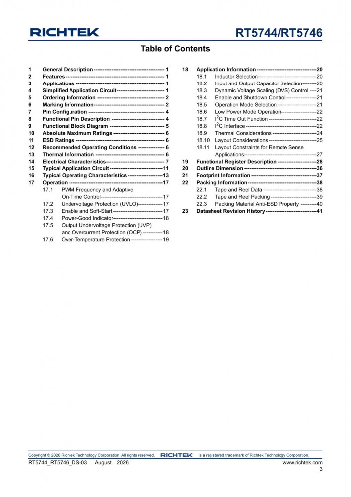 RT5744 RT5746 datasheet page 3