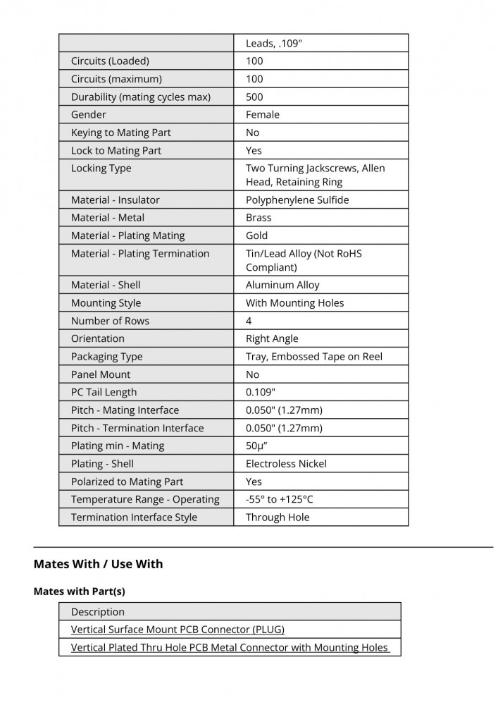 Technical document page 2 for MK-462-100-435-810S