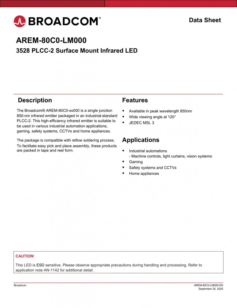 AREM-80C0-LM000 datasheet page 1