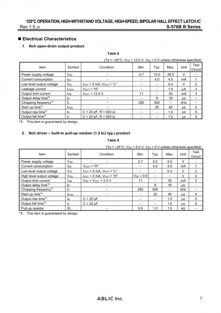 S-576BNL9B-A6T8U datasheet page 7