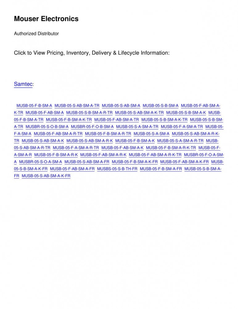 Samtec MUSB Series technical document page 2