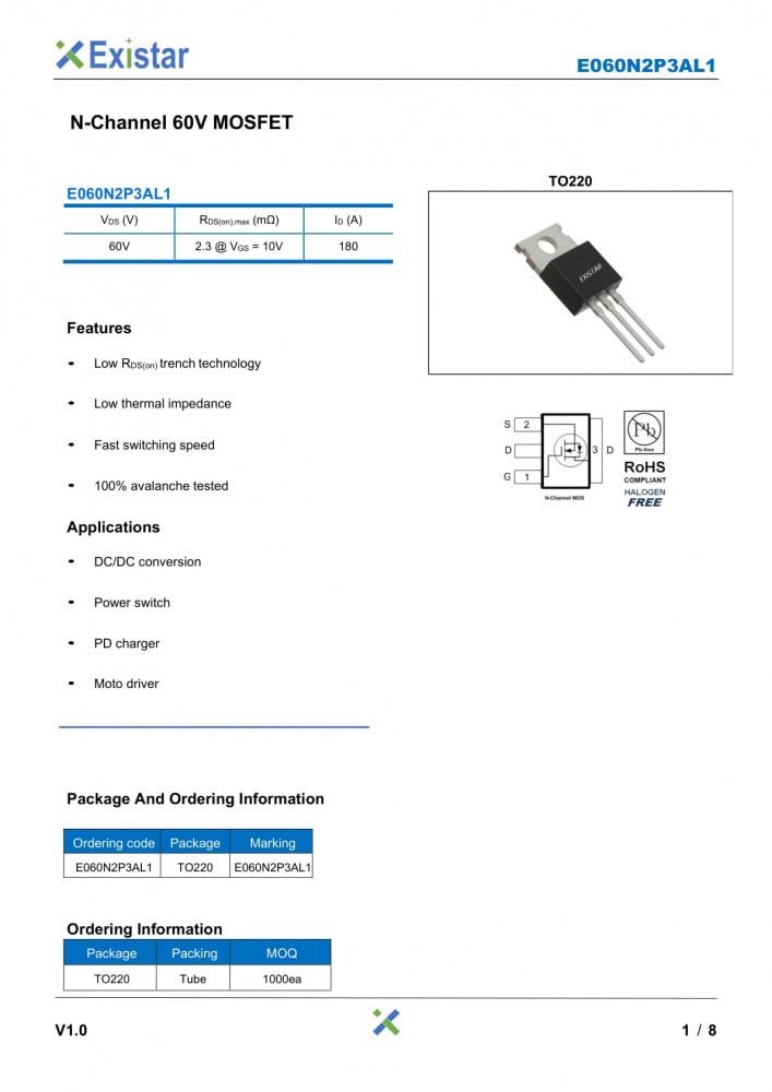 E060N2P3AL1 datasheet page 1