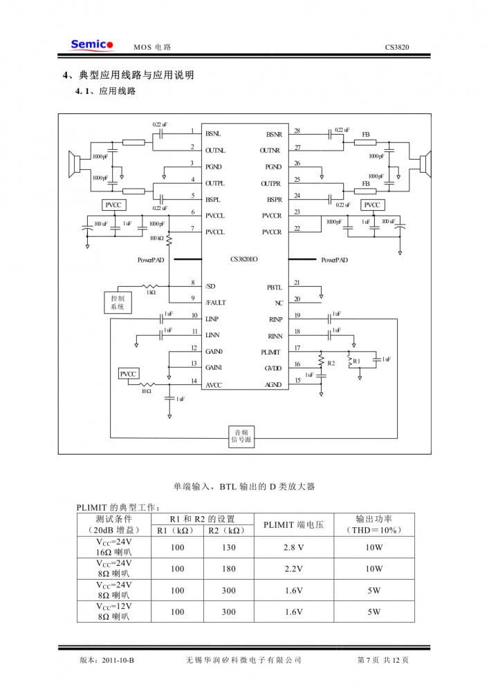CS3820EO datasheet page 7