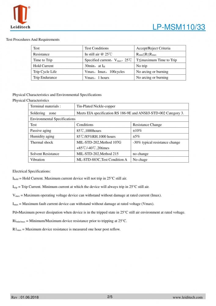 LP-MSM110/33 datasheet page 2