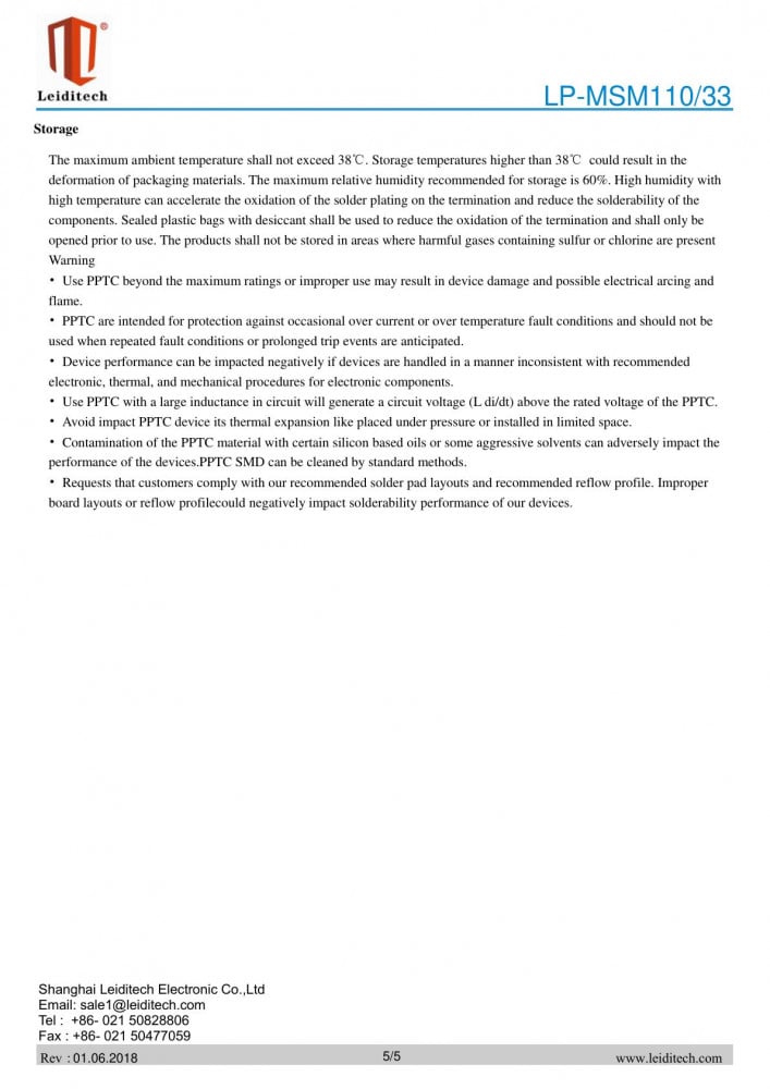 LP-MSM110/33 datasheet page 5