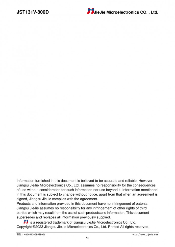JST131V-800D datasheet page 10