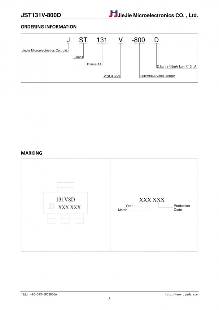 JST131V-800D datasheet page 3
