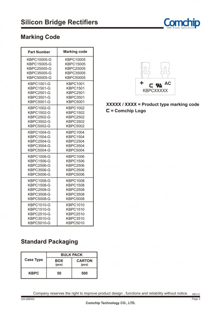 KBPC2502-G datasheet page 3