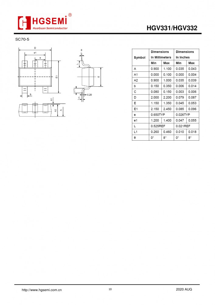 HGV331M5/TR datasheet page 10