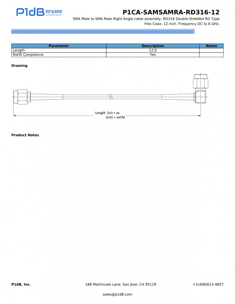 P1CA-SAMSAMRA-RD316-12 product documentation page 2