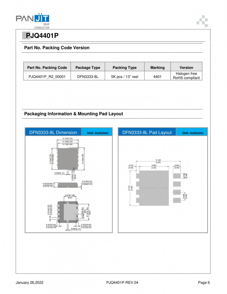 PJQ4401P datasheet page 6