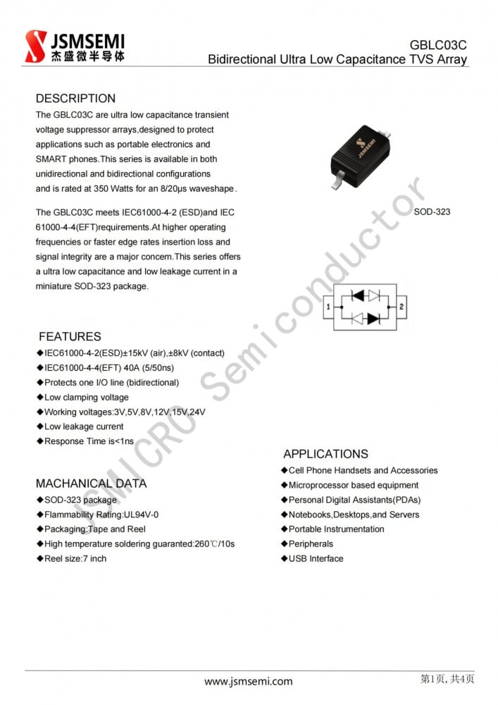 GBLC03C datasheet page 1