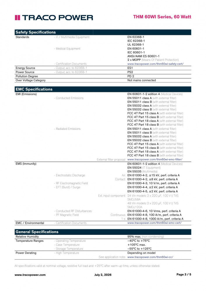 THM 60WI datasheet page 3